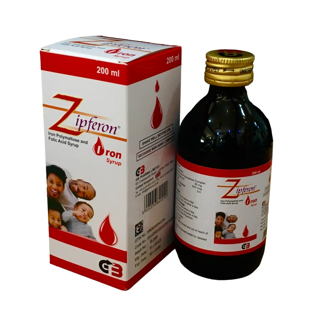 Zipferon Iron Syrup 200Ml | Meldinpharma
